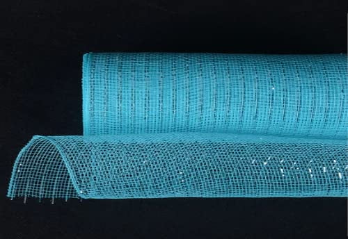 CalCastle Craft 21" x 10 Yards (30 ft) Poly Mesh Roll with Metallic ...