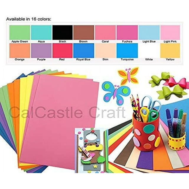 CalCastle Craft Black Foam Craft Foamie Sheet, 13" x 18", 10 Count ...