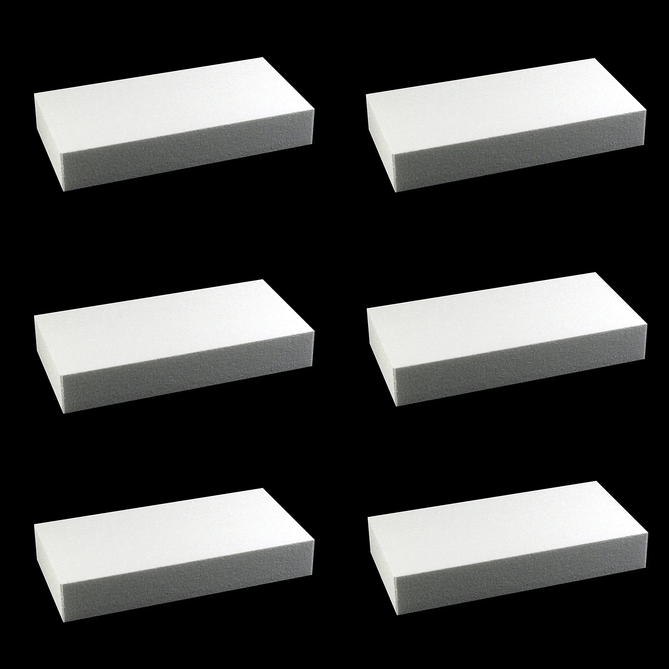 CalCastle Craft EPS Foam Blocks and Cubes, 2"x4"x12" 6-Pack Blocks ...