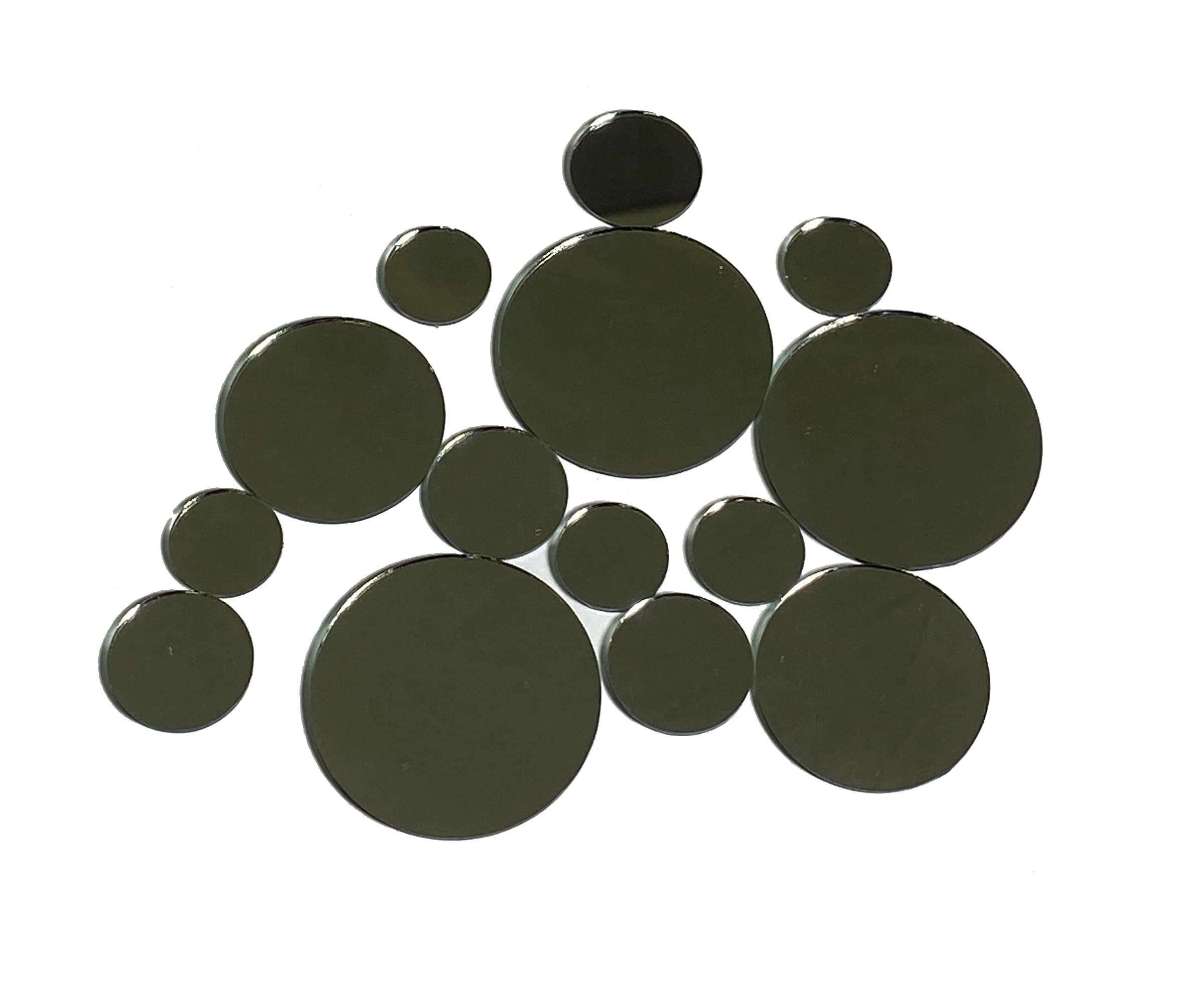 CalCastle Craft Glass Mirror Mosaic Tiles Deco Art (Round 1.5" - 18 pcs ...