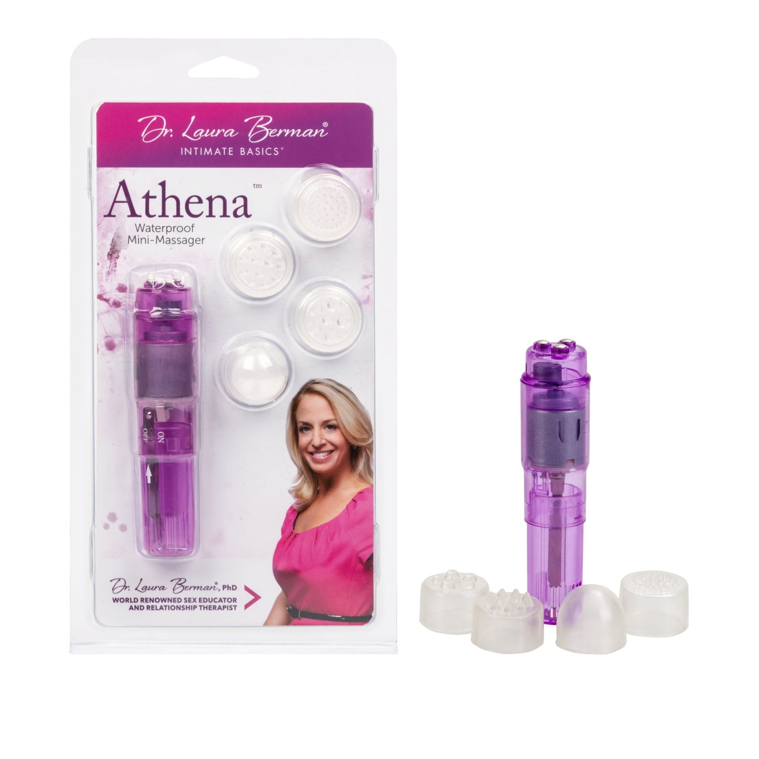 CalExotics Dr. Laura Berman Athena Mini-Massager with Pleasure Tips ...