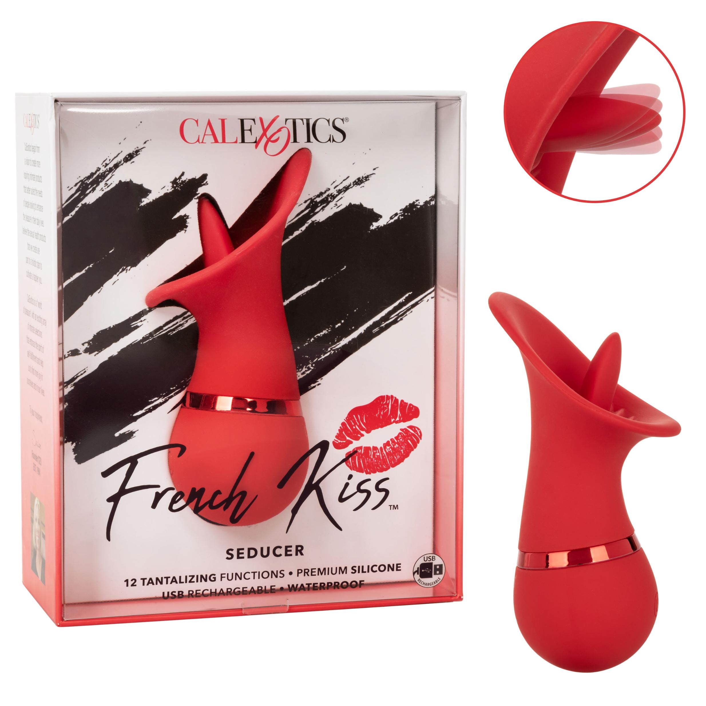 CalExotics French Kiss Seducer - Red, Intimate Massager vibrators - Walmart.com