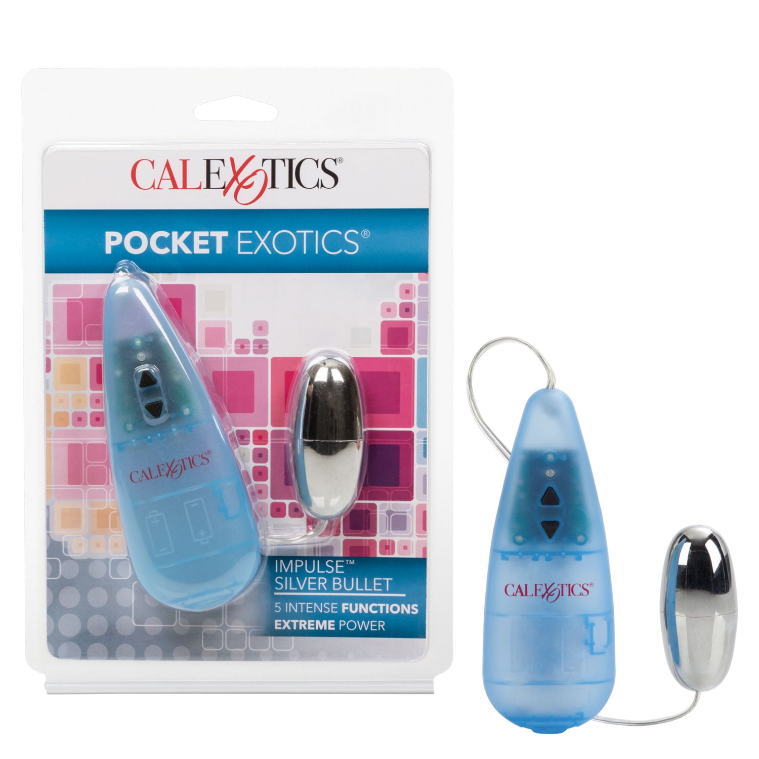 CalExotics Pocket Exotic 5 Function Impulse Extreme Silver Bullet Vibrator - Walmart.com
