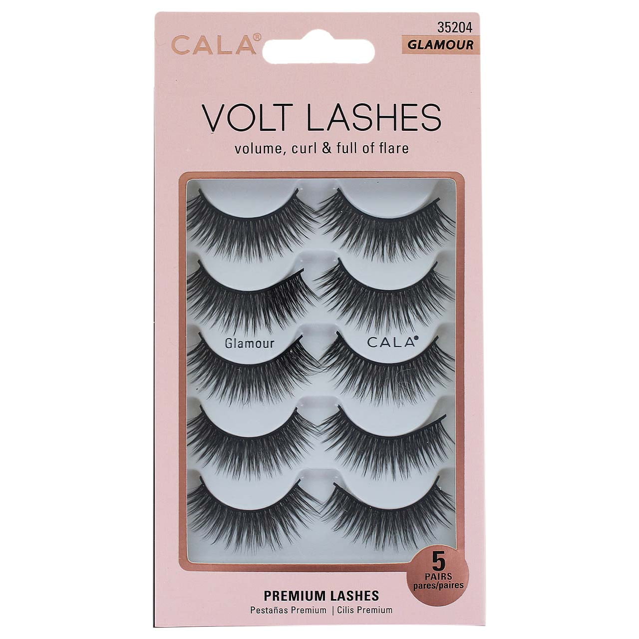 Cala Faux Mink Volt Lashes - 5 Pair Packs - Glamour 35204 - Walmart.com