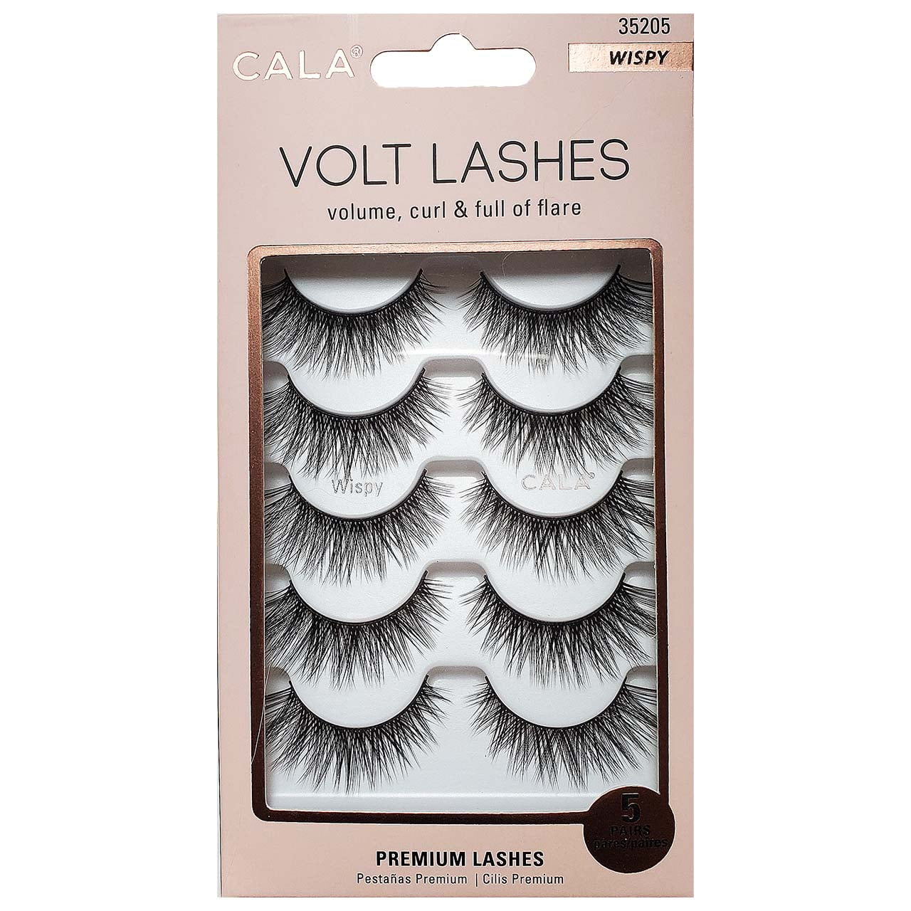 Cala Faux Mink Volt Lashes - 5 Pair Packs - Wispy 35205 - Walmart.com