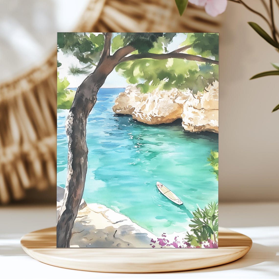 Cala Ferrera Print Mallorca Coastal Wall Art, Mediterranean Seaside ...
