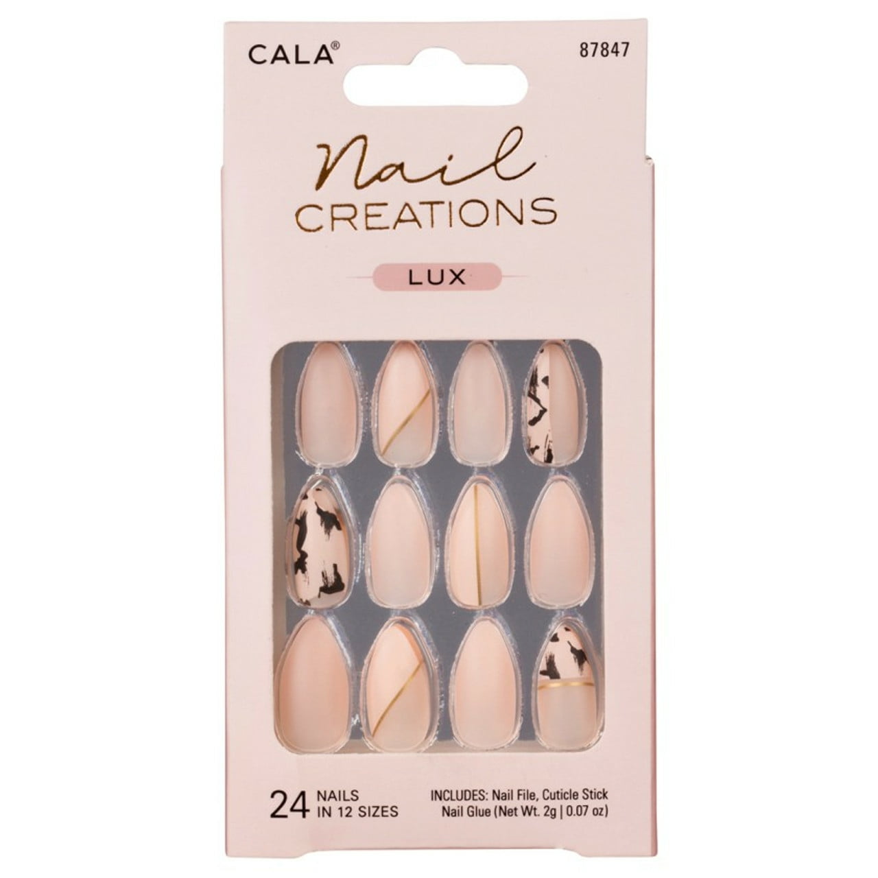 Cala NAIL CREATIONS - STILETTO ABSTRACT - 24 PC NAIL KIT - Walmart.com