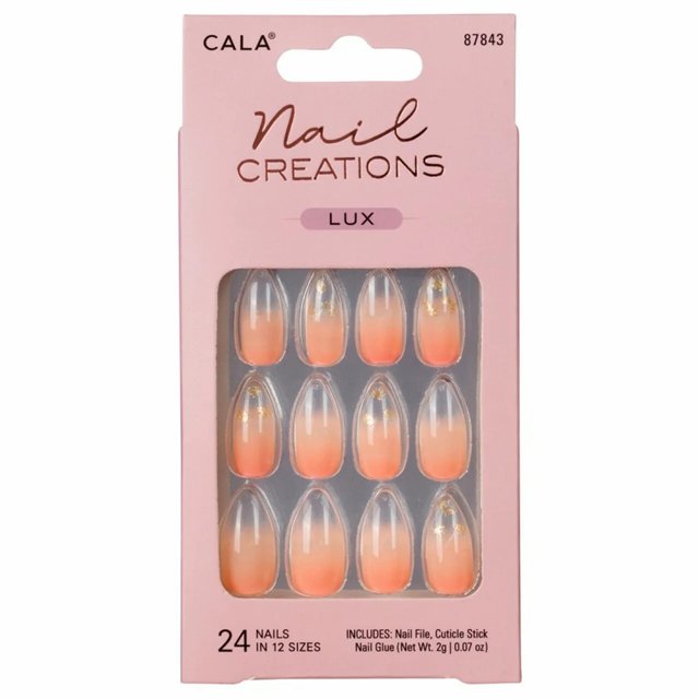 Cala NAIL CREATIONS - STILETTO CLEAR TIP - 24 PC NAIL KIT - Walmart ...