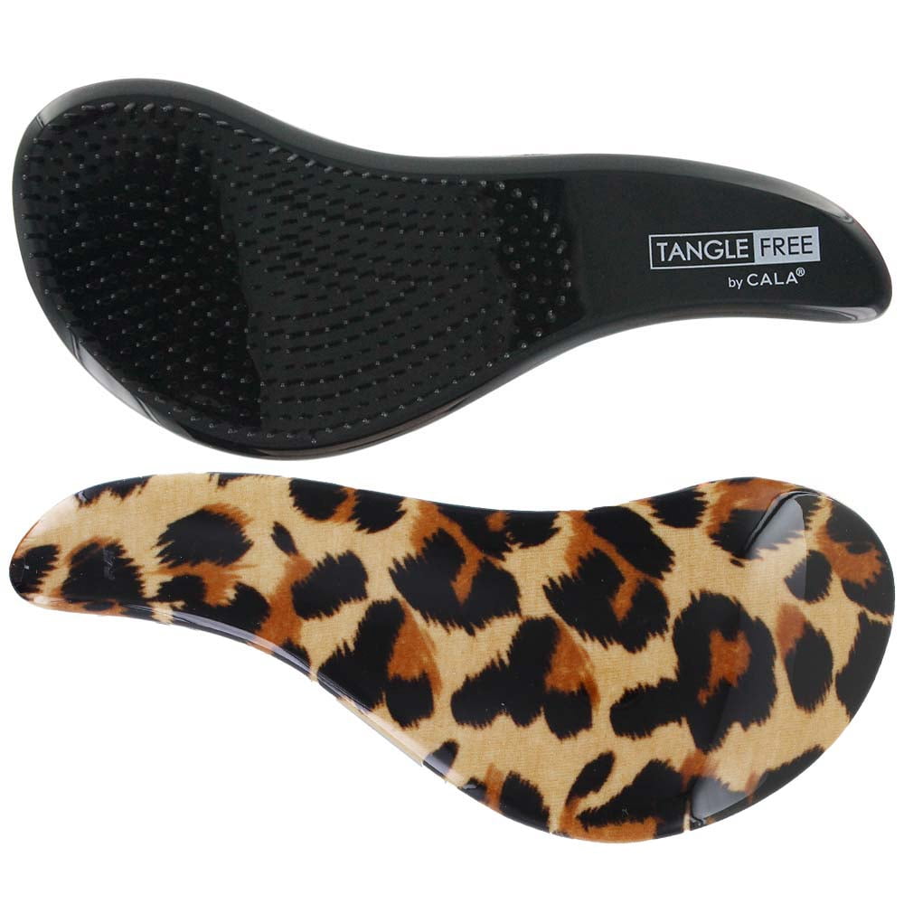 Cala Tangle Free Hair Brush, Cheetah - Walmart Business Supplies