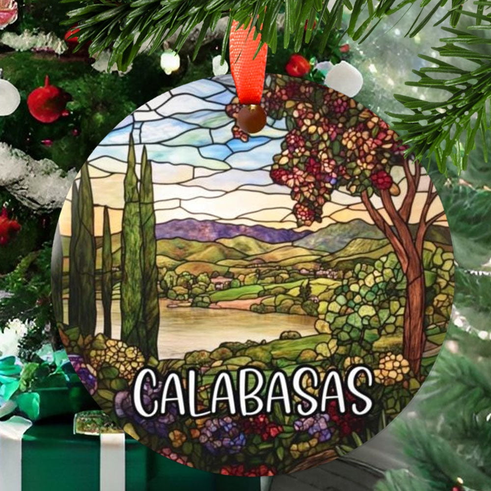 Calabasas California Christmas Ornament, Ceramic/Acrylic - Calabasas ...