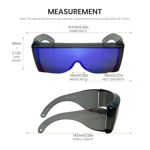 Calabria 3000 Large Fit Over Safety Glasses Fitover Prescription ...