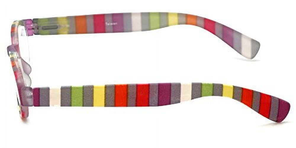 Calabria 4374 Oval Reading Glasses w/Striped Design & Matching Case in ...
