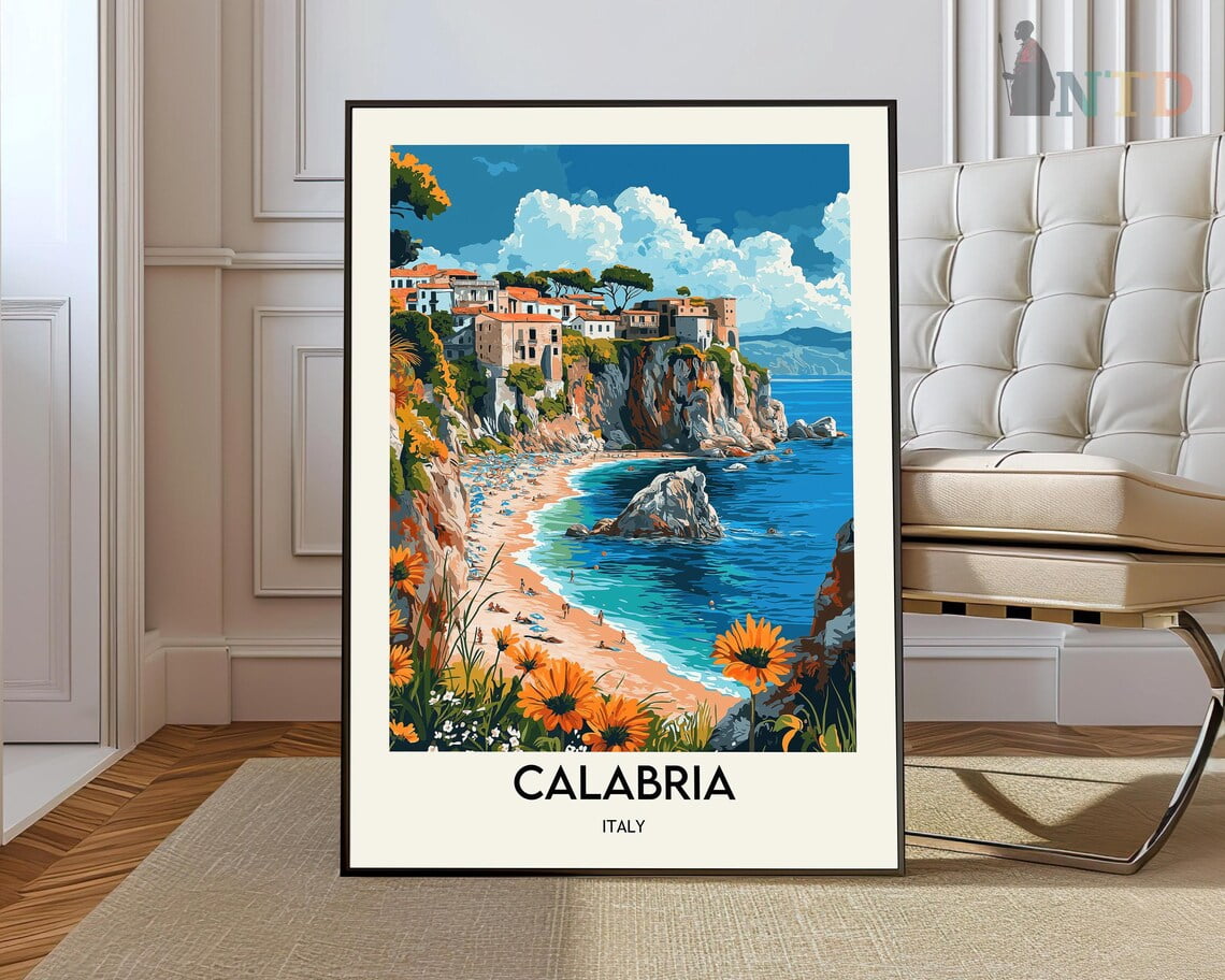 Calabria Print, Calabria Poster, Calabriacalabria Art Print, Calabria ...