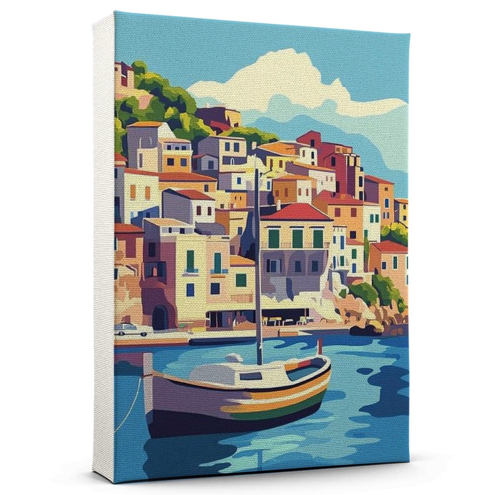 Calabrias Travel Canvas, Italy Canvas Print vintage, Colorful Calabrias ...