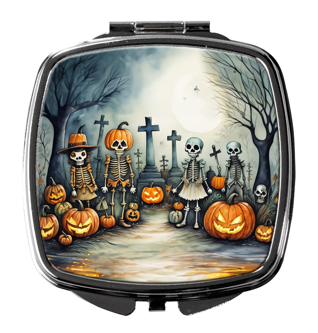 Calacas Skeletons Spooky Halloween Compact Mirror 2.75 in x 3 in ...