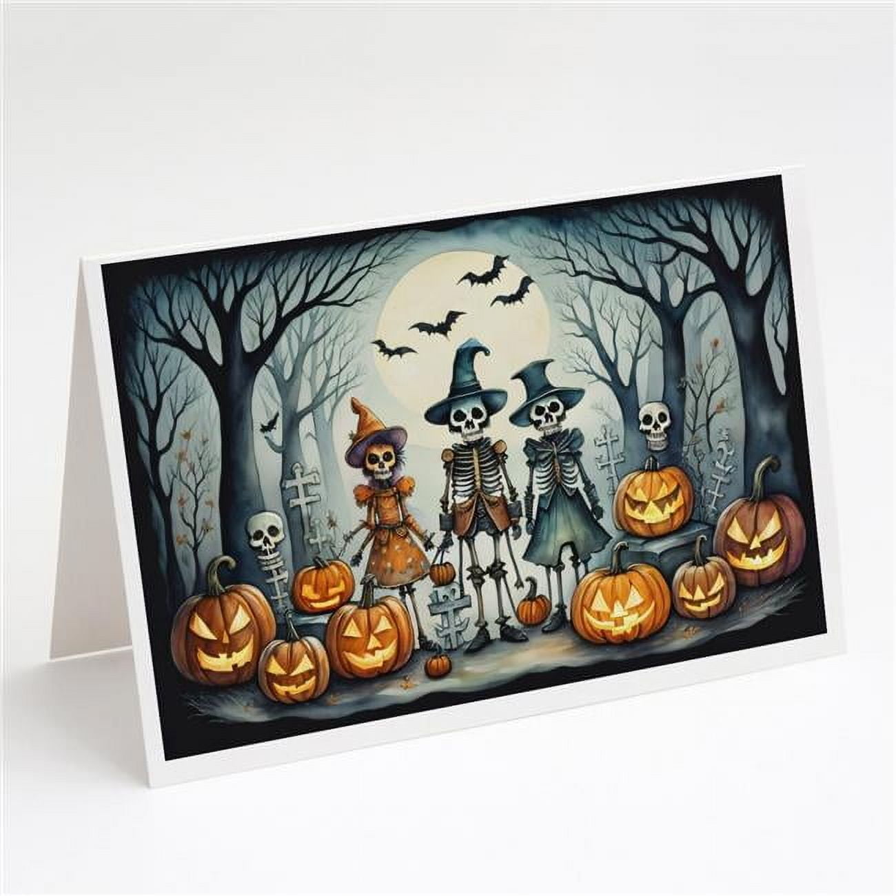 Calacas Skeletons Spooky Halloween Greeting Cards and Envelopes Pack of ...