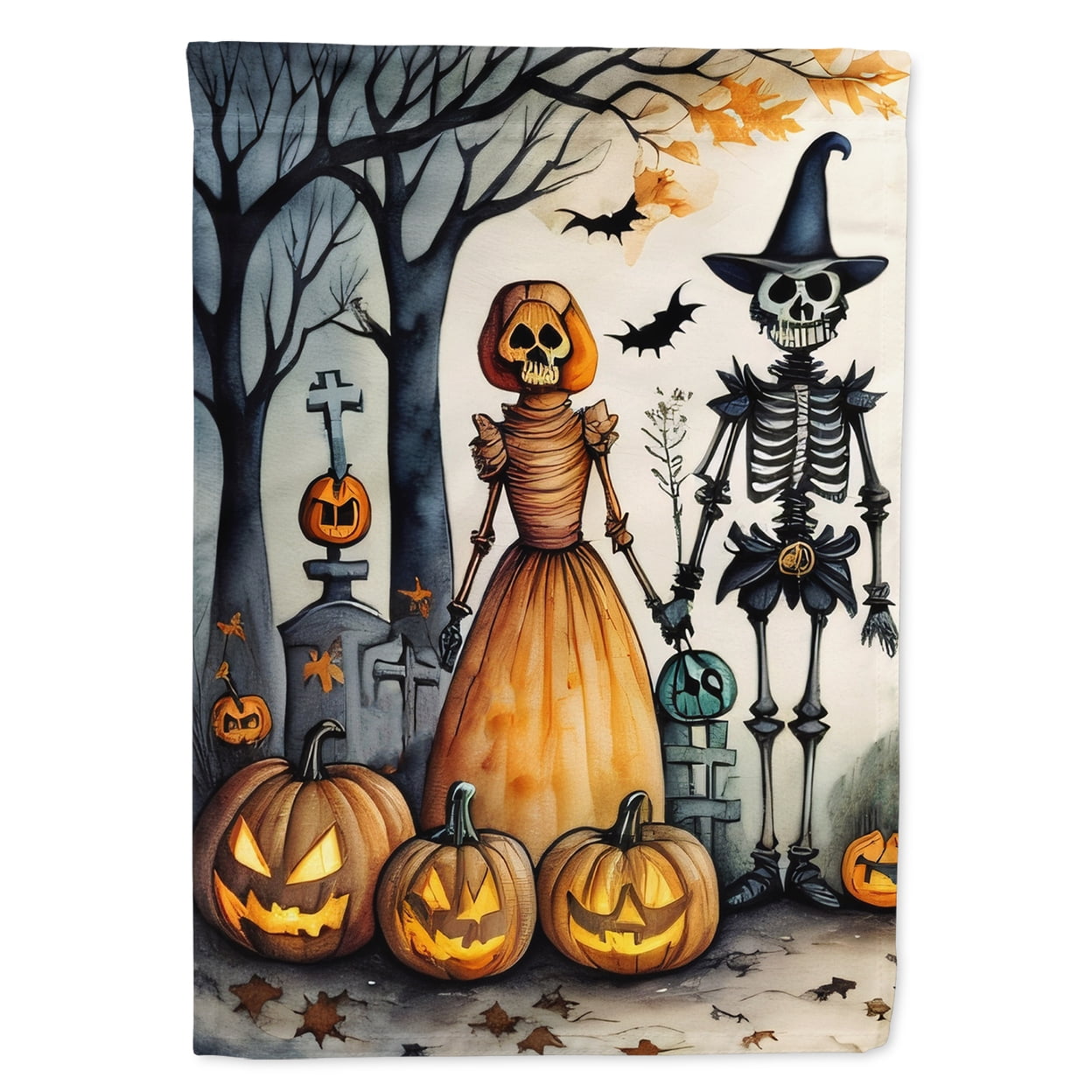 Calacas Skeletons Spooky Halloween House Flag 28 in x 40 in - Walmart.com