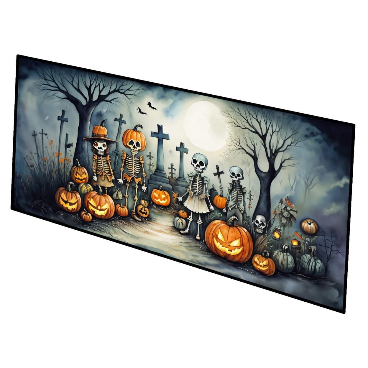 Calacas Skeletons Spooky Halloween Runner Mat 28x58 - Walmart.com