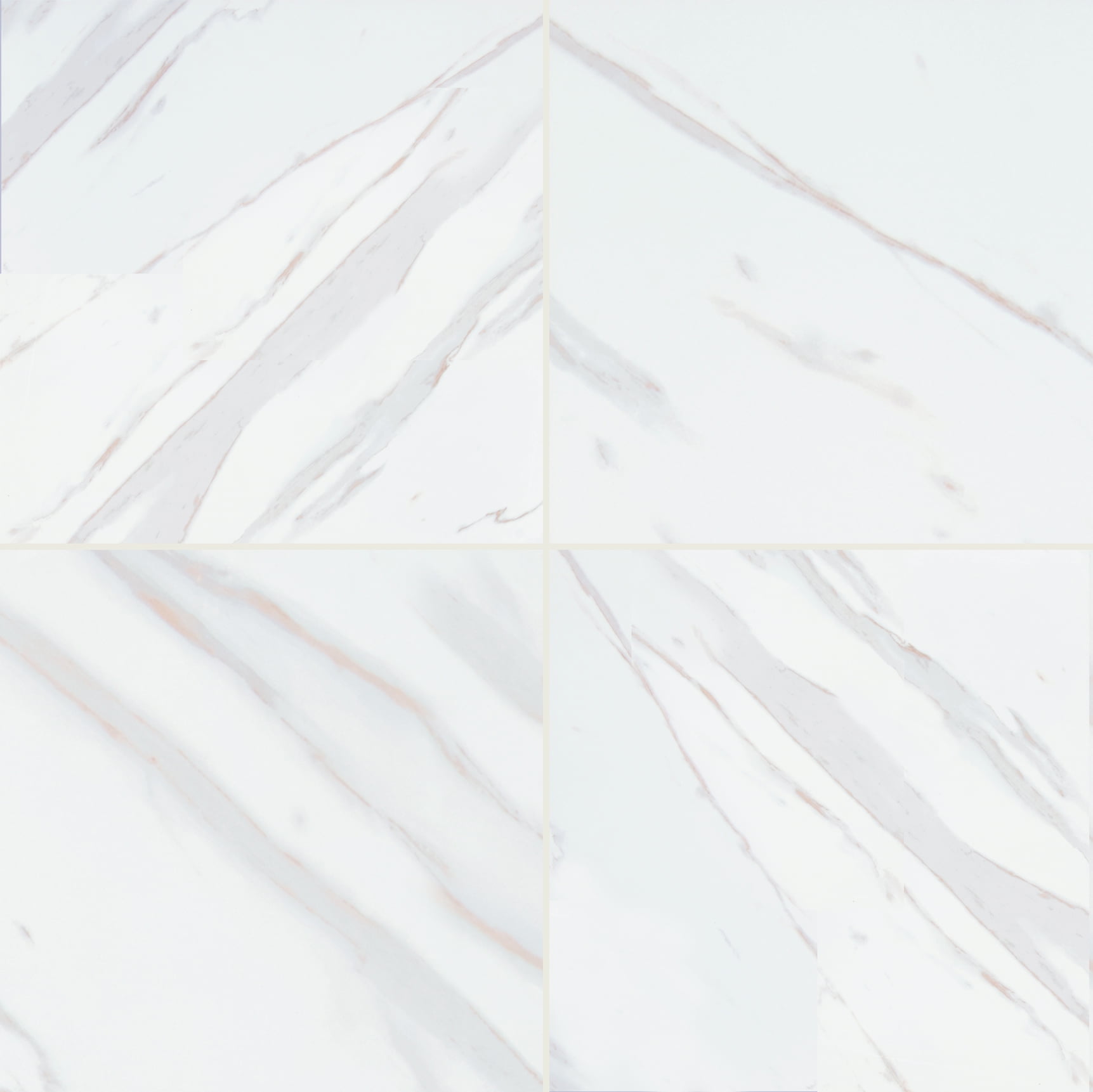 MSI Calacatta 24 in. x 24 in. Glazed Porcelain Floor and Wall Tile (16 ...
