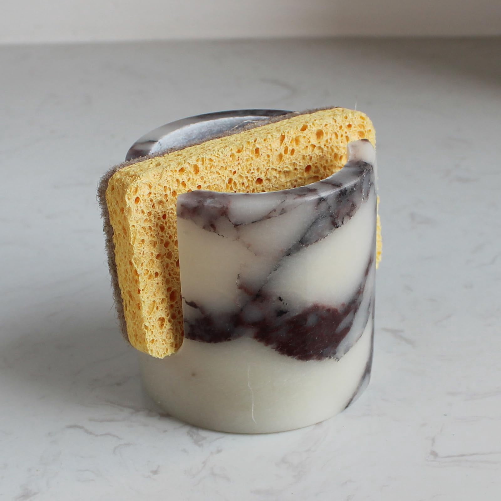 Calacatta Viola Marble Kitchen Sponge Holder Countertop Sink Organizer ...