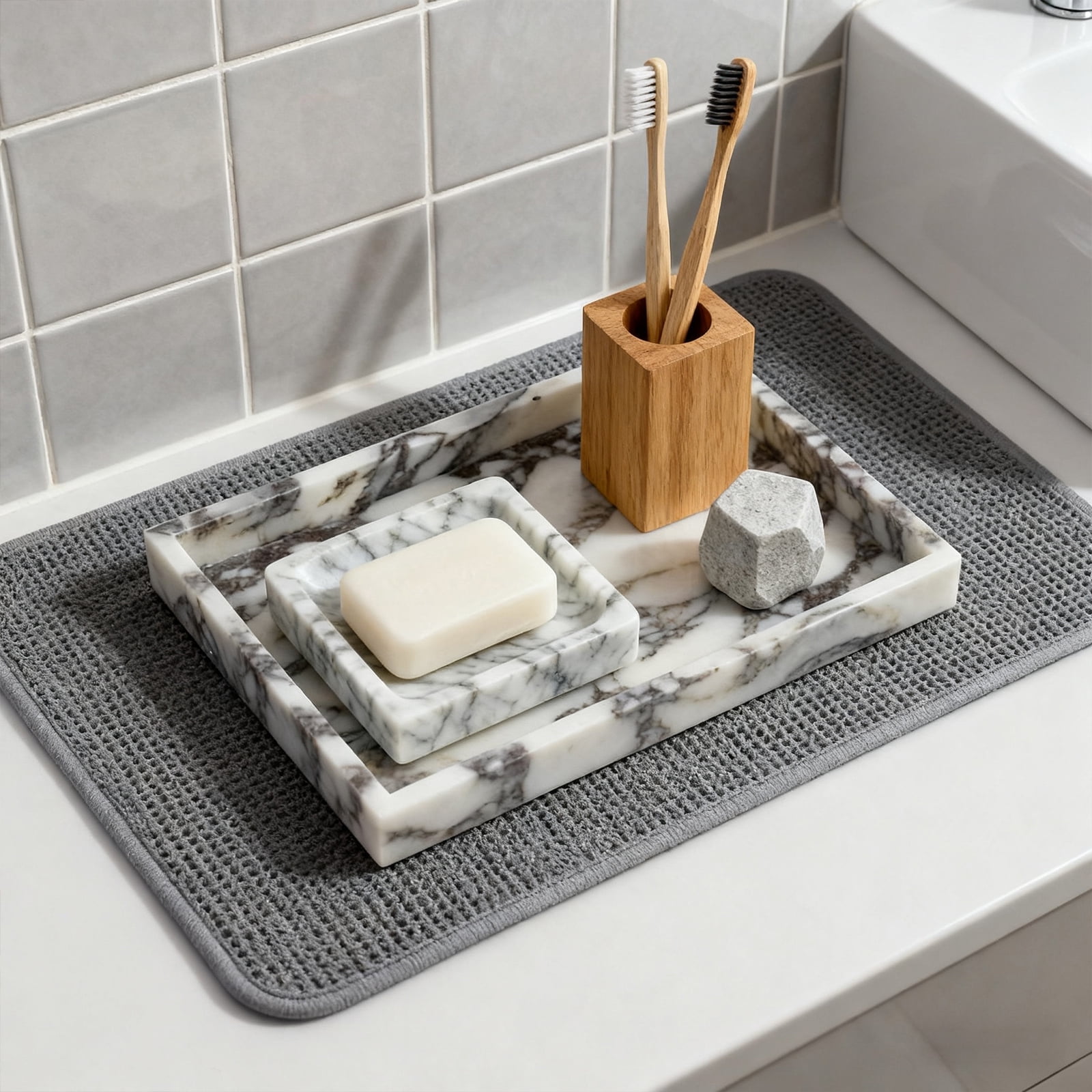 Calacatta Viola Marble Storage Tray 30x20CM - Versatile Organizer for ...