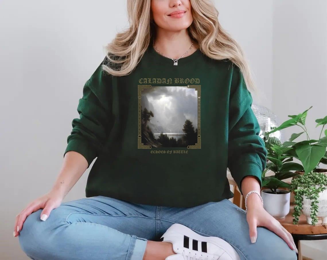 Caladan Brood Sweatshirt Featuring Echoes of Battle Metal Album Art ...