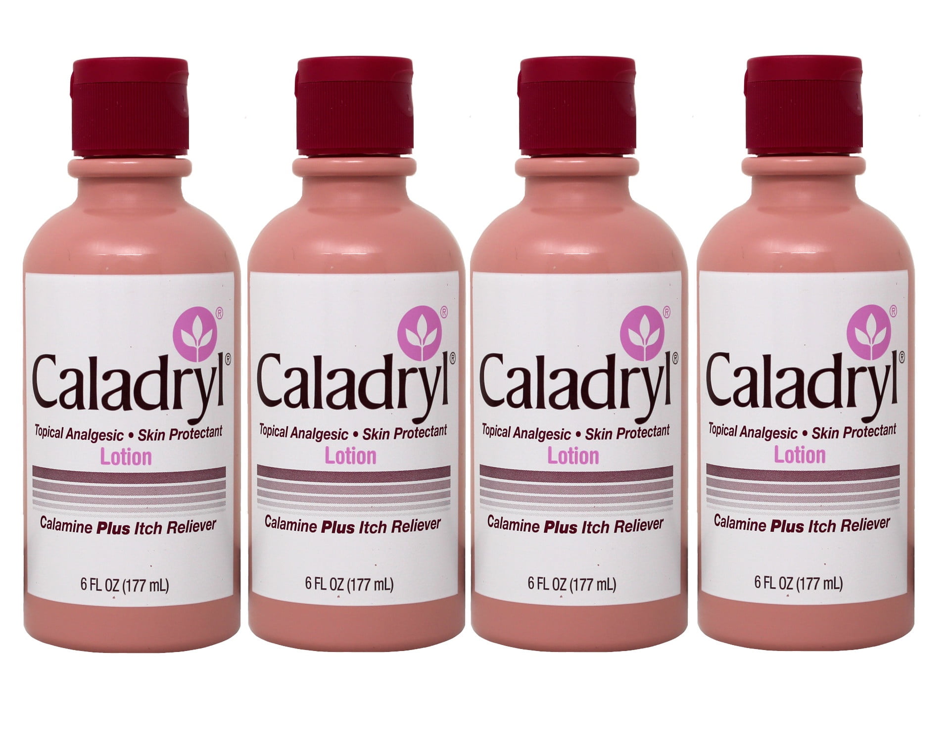 (4 pack) Caladryl Pink Skin Protectant Lotion Calamine + Itch Reliever ...