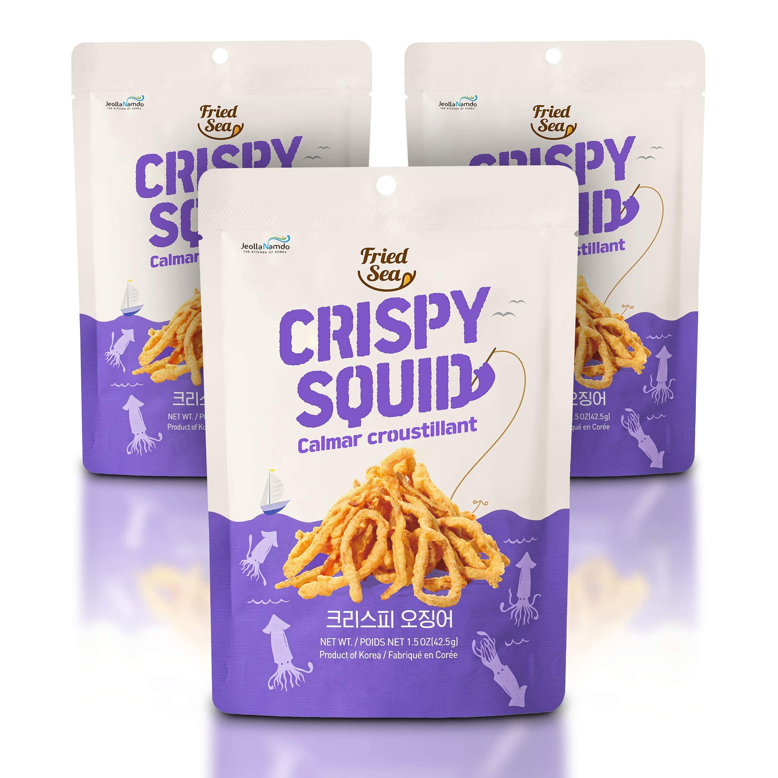 Calamari Chips Made with Real Squid [ MDH13 PACK ] Crunch + Crispy Healthy Snacks, Low Calorie ...