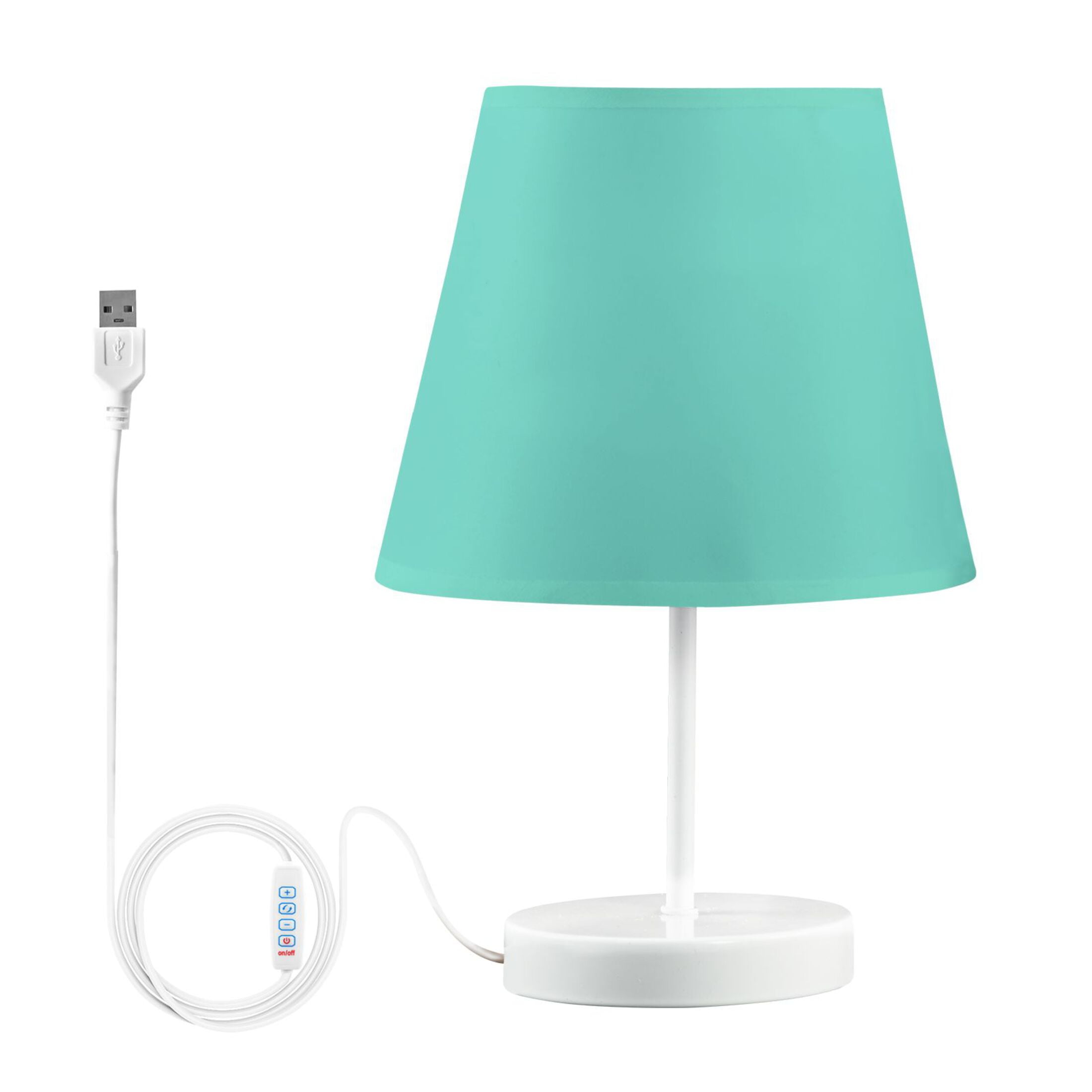 Calamine Blue Desk Lamp LED Table Nightstand Lamps with 3 Color ...