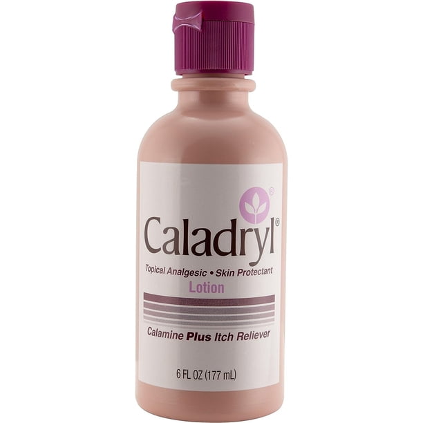 Calamine Lotion by Caladryl, Skin Protectant plus Itch Relief, 6 Fl Oz ...
