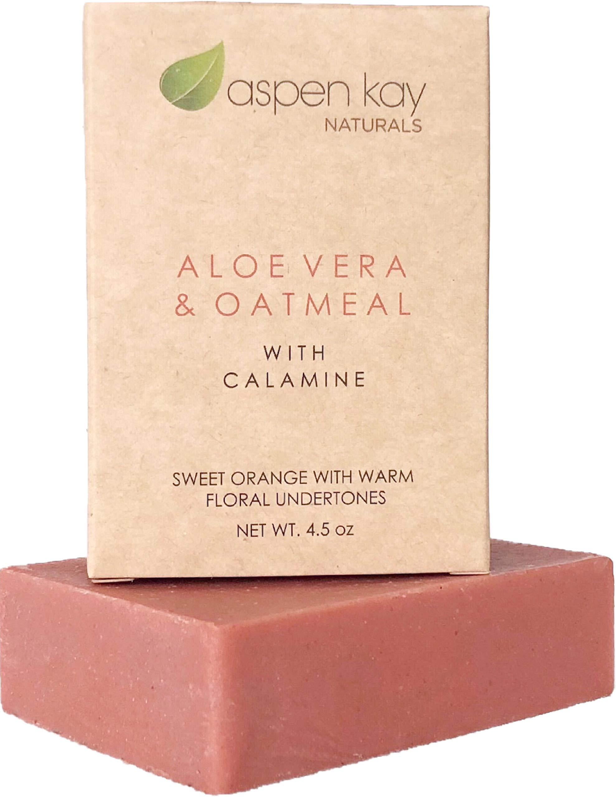 Calamine Soap Bar. With Organic Aloe Vera & Colloidal Oats. Natural ...