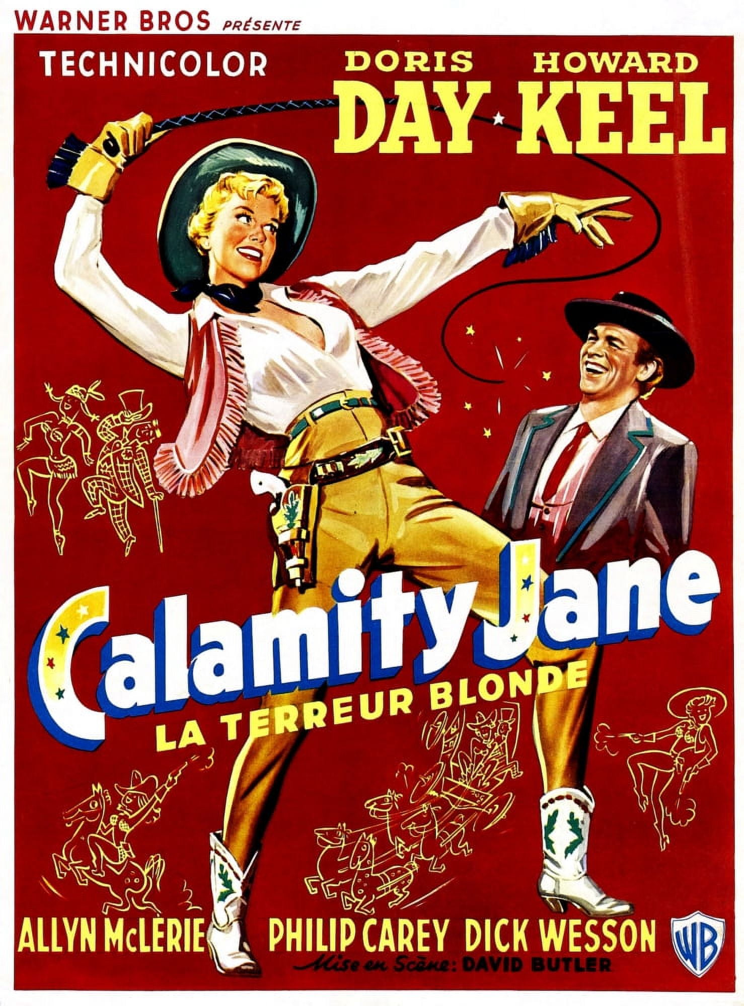 Calamity Jane Doris Day Howard Keel (Belgian Poster Art) 1953 Movie ...