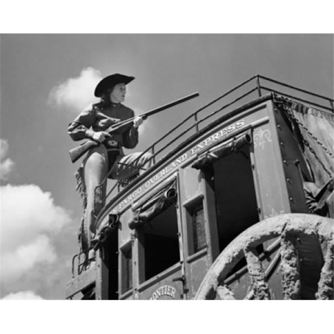 Calamity Jane Riding Shotgun on Stage Poster Print - 18 x 24 in ...