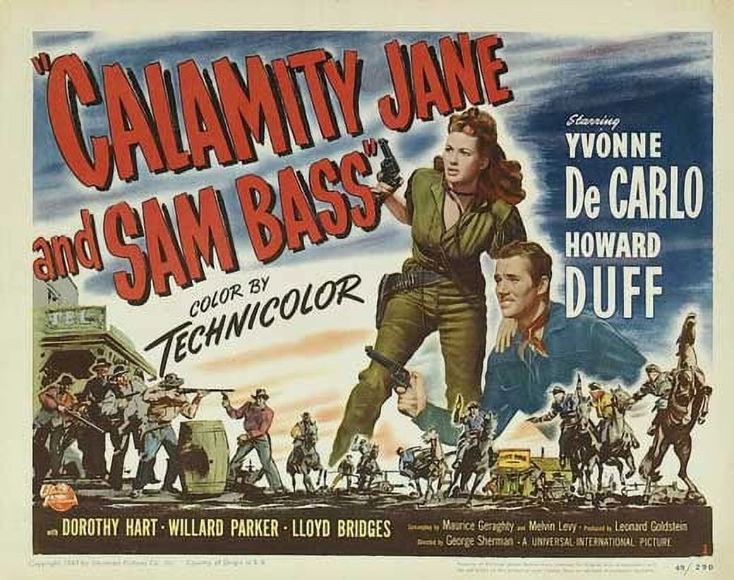 Calamity Jane and Sam Bass - movie POSTER (Style A) (11" x 14") (1949 ...