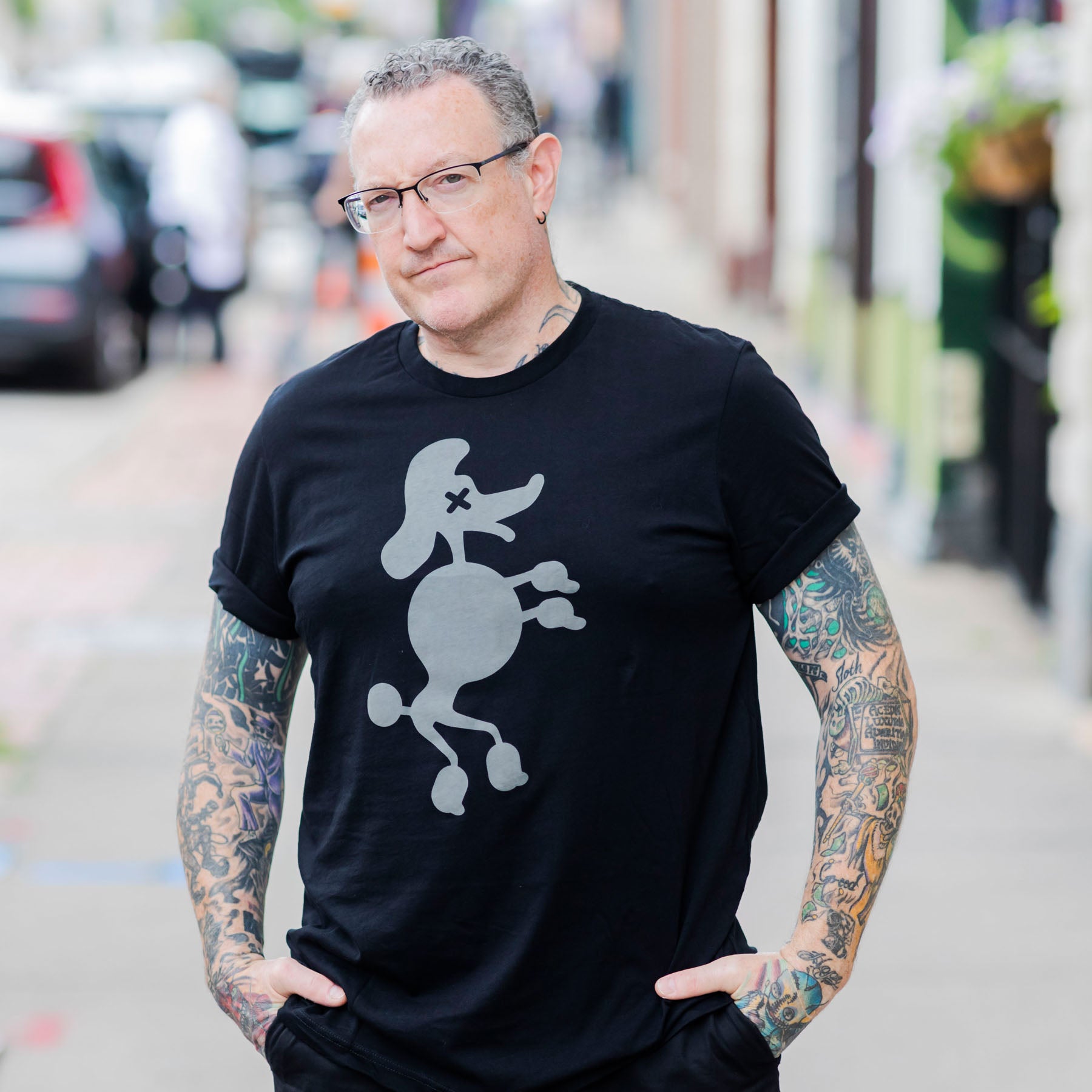 Calamityware Zombie Poodle T-Shirt Shirt, Size L, Tee Dark Heather New - Walmart.com