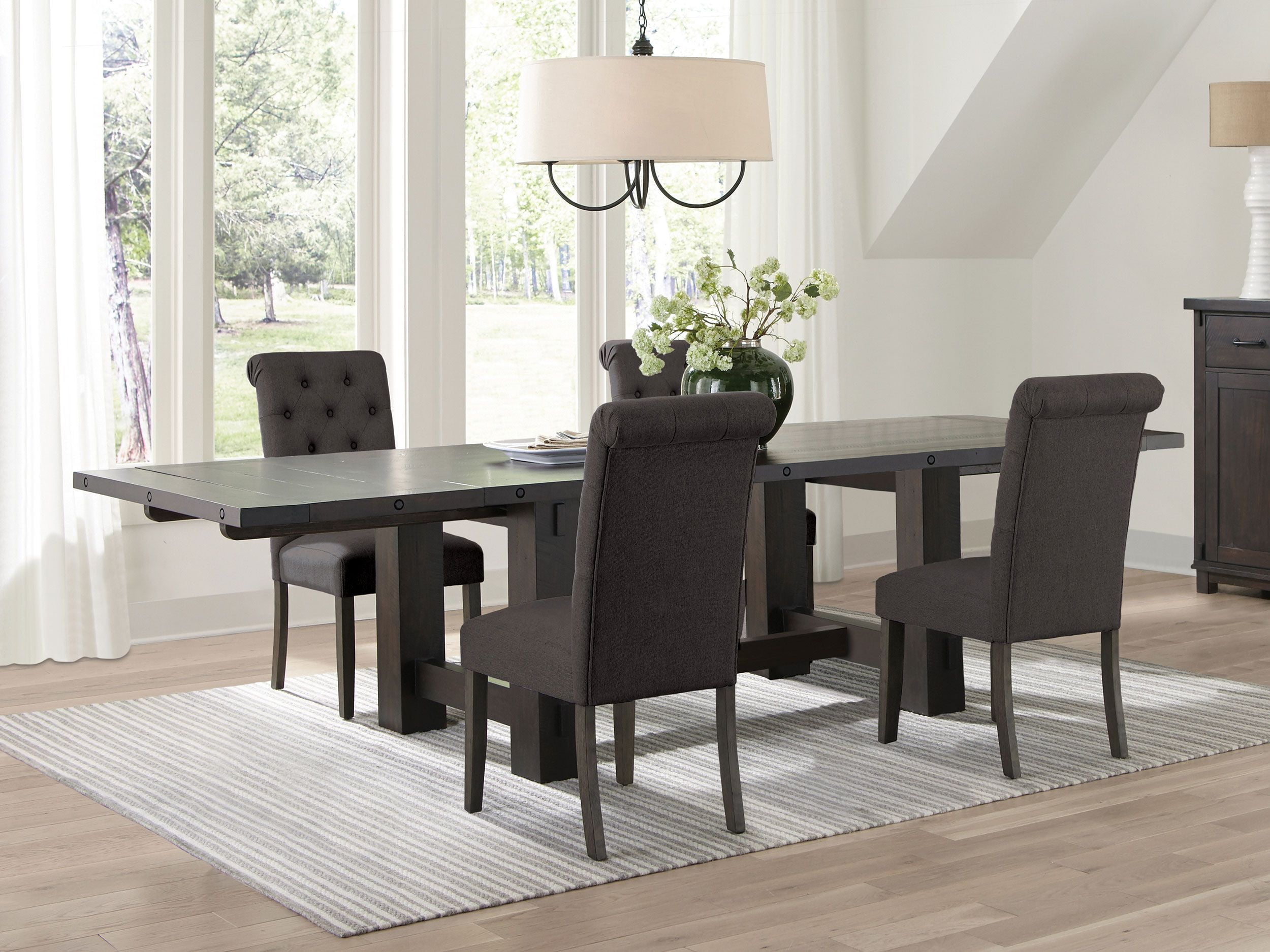 Coaster Calandra 5-Piece Rectangular Wood Dining Set in Vintage Java and Gray - Walmart.com