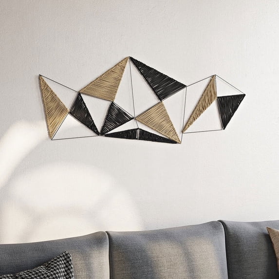 Calandra Modern Style Rattan Metal Wall Art - Walmart.com