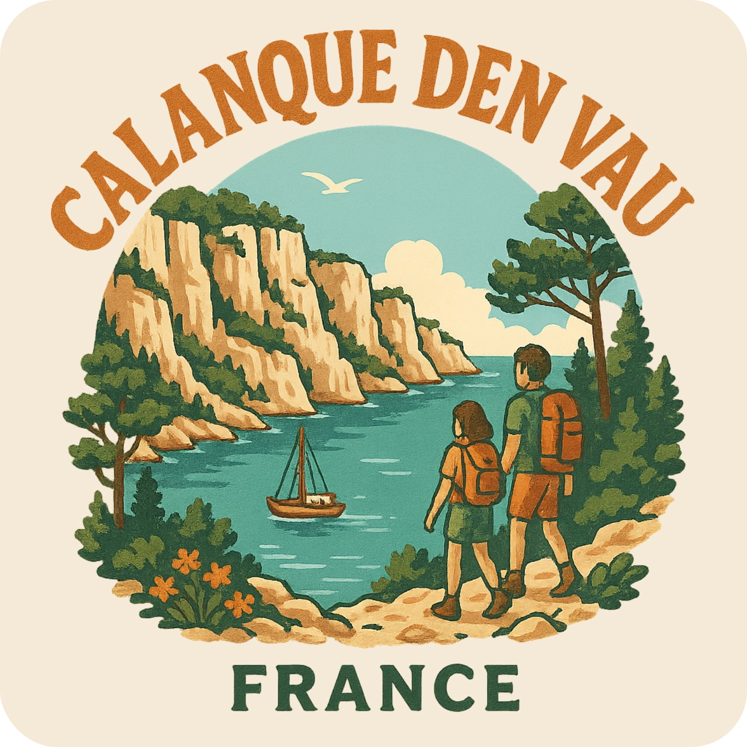 Calanque Den Vau France Keepsakes Souvenir Vinyl Sticker – Destination ...
