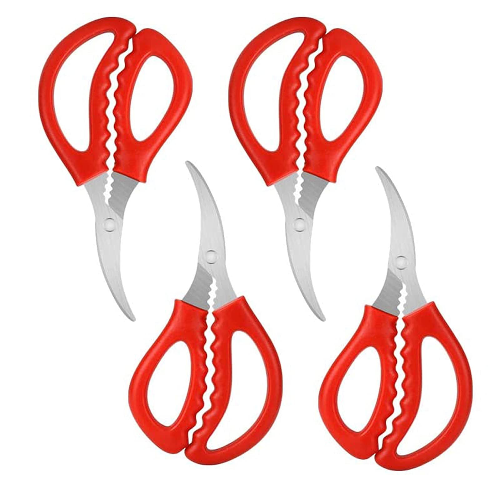 Calary 4Pcs Seafood Scissors Crab Scissors Seafood Shears ...