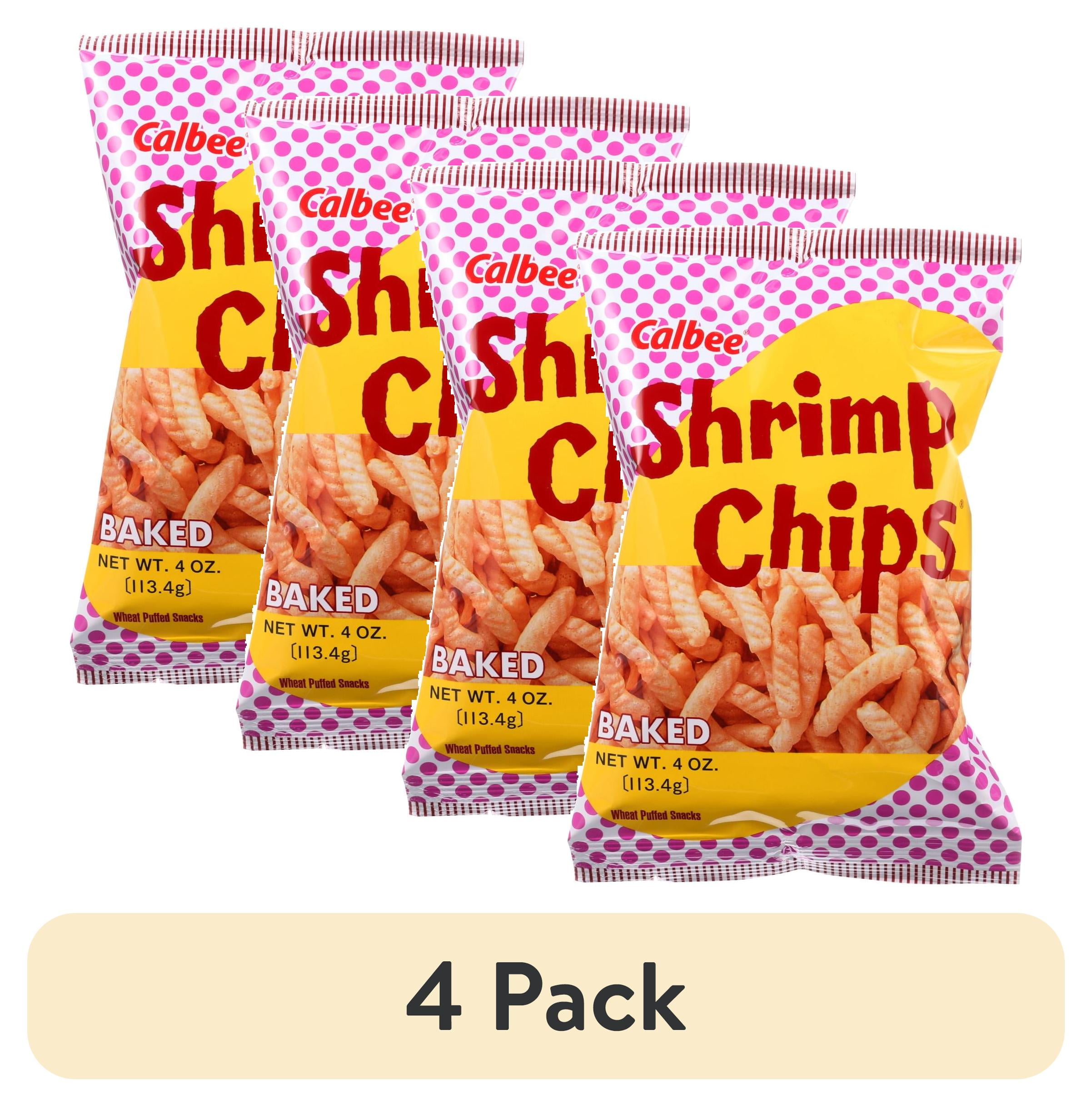 (4 pack) Calbee Shrimp Chips Baked Wheat Puffed Original Flavor 4oz - Walmart.com