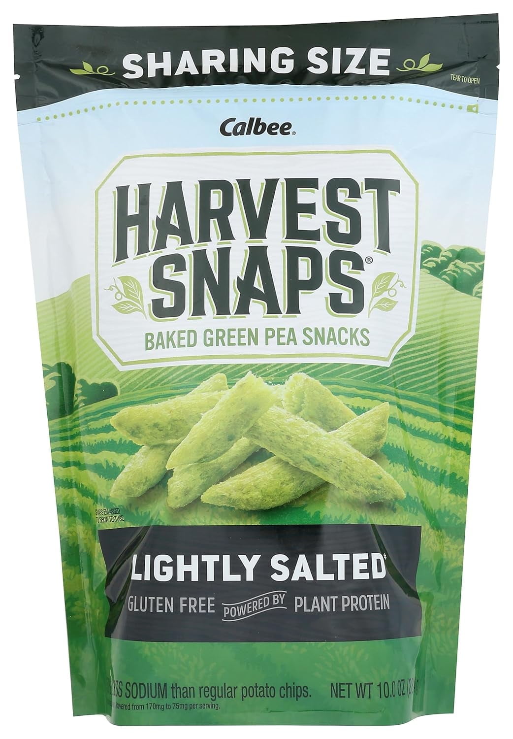 Calbee Gluten Free Harvest Snaps Baked Green Pea Snacks Lightly Salted ...