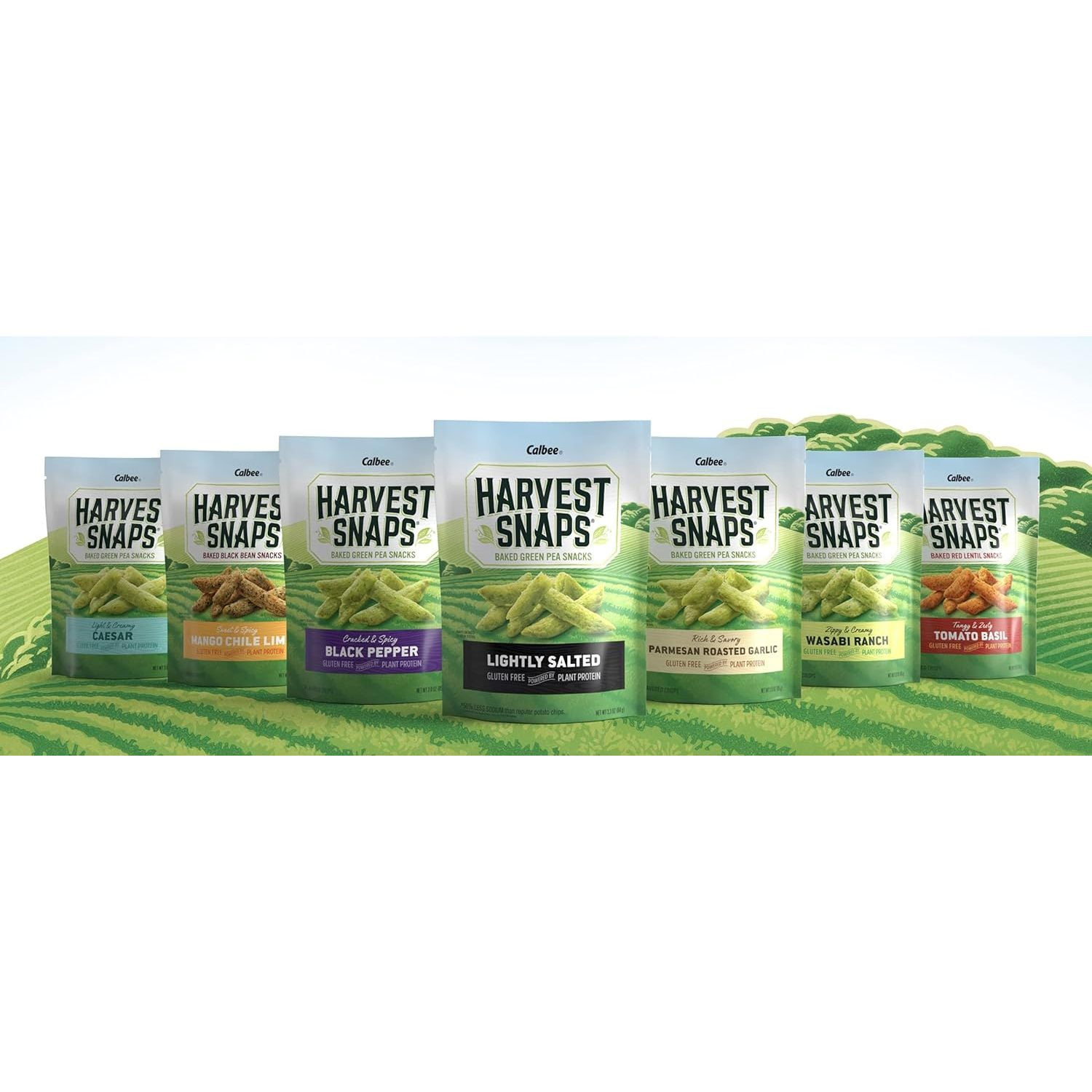 Calbee Harvest Snaps Sampler Package 7 flavors 3 oz packages (Plant ...