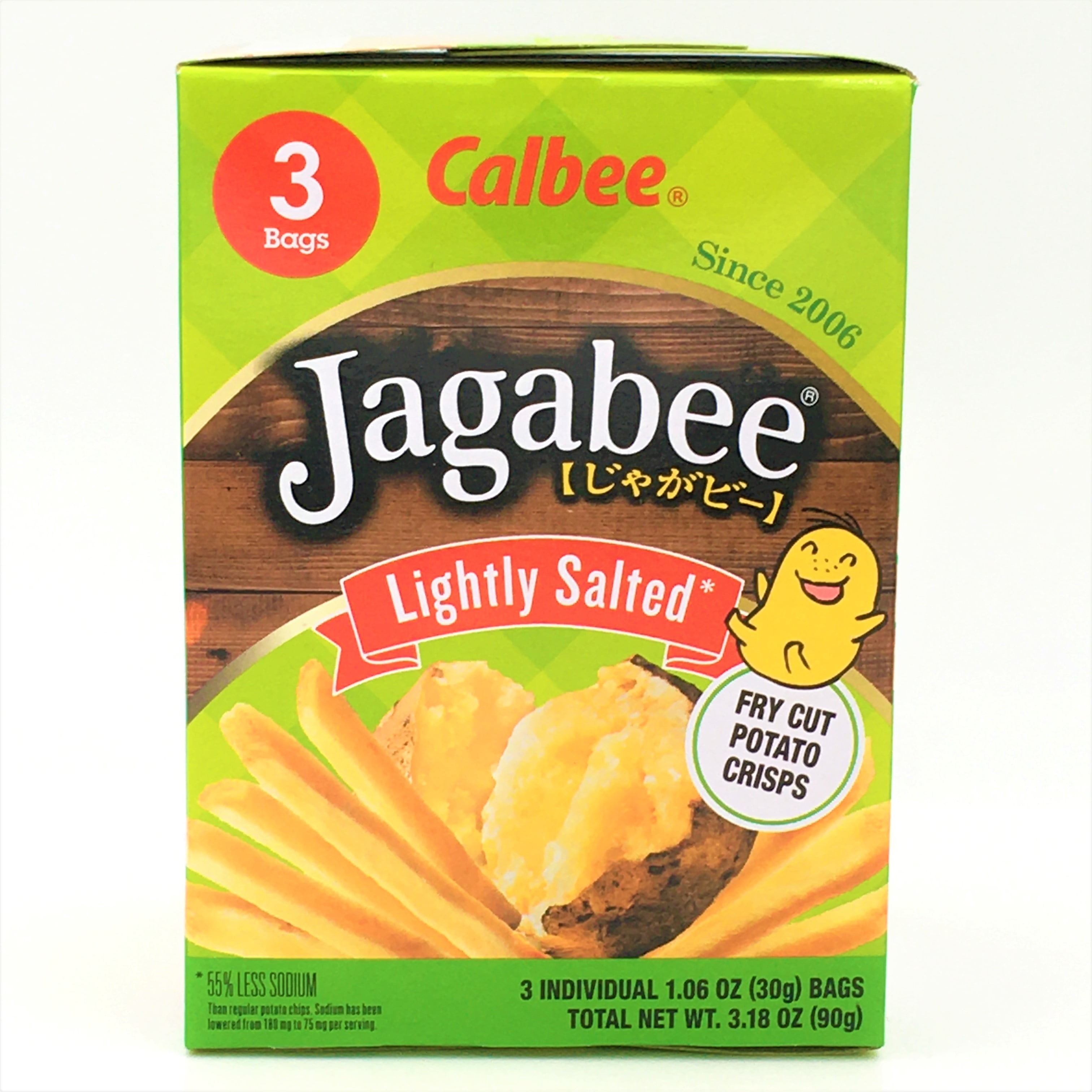 Calbee Jagabee Lightly Salted, Fry Cut Potato Crisps 55% Less Sodium 3.18oz/90g - Walmart.com