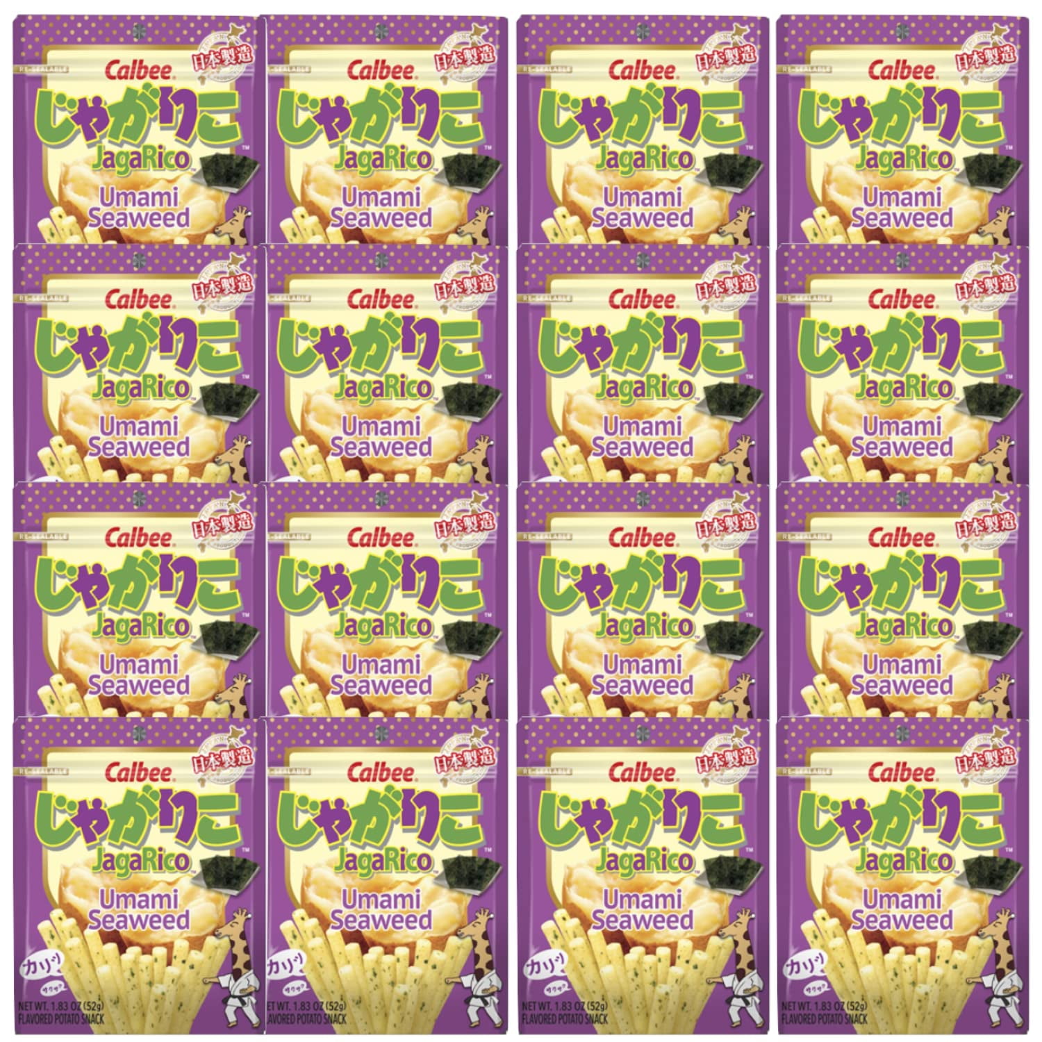 Calbee Japan Jagariko Umami Seaweed Potato Snack, Crunchy French Fry ...