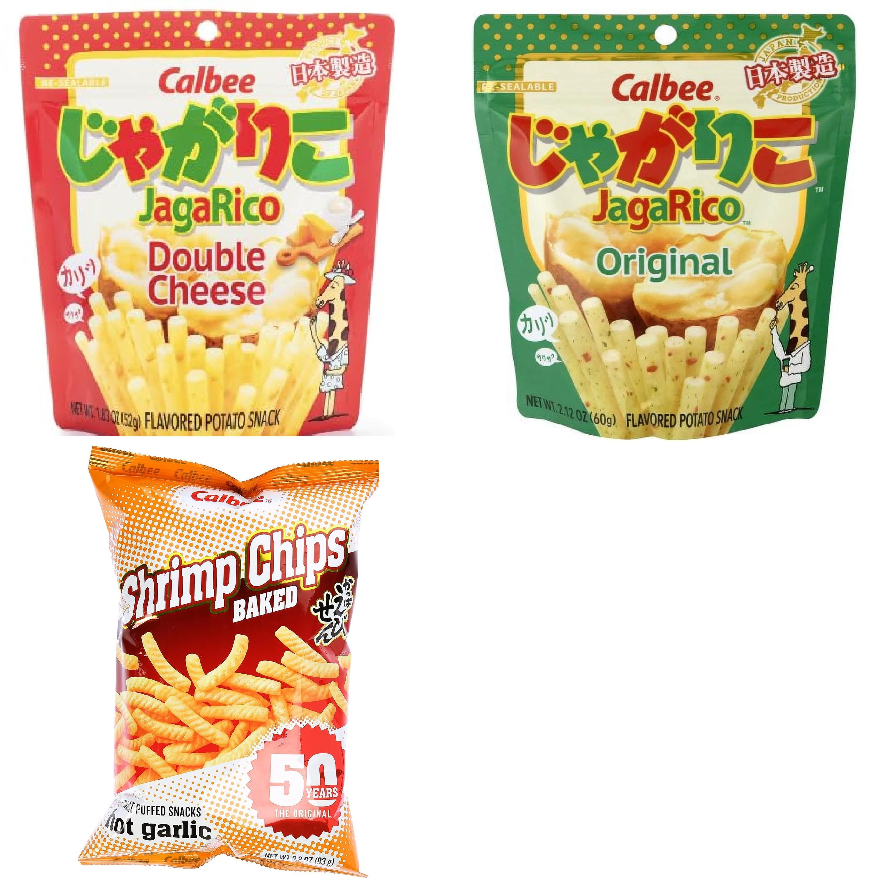 Calbee Shrimp Chip and Jagarico 3 Flavor Mix Bundle(Jagarico Double ... Calbee Shrimp Chip and Jagarico 3 Flavor Mix Bundle(Jagarico Double ...