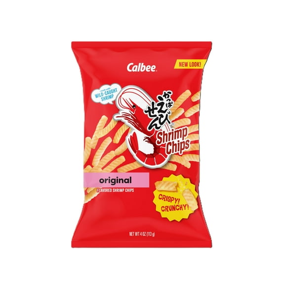 Calbee Shrimp Chips Baked Wheat Puffed Original Flavor 4oz Crispy Sea ...