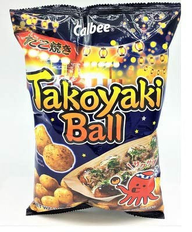 Calbee Takoyaki Ball, Octopus balls Flavor Corn Snacks 3.17oz, Pack of ...