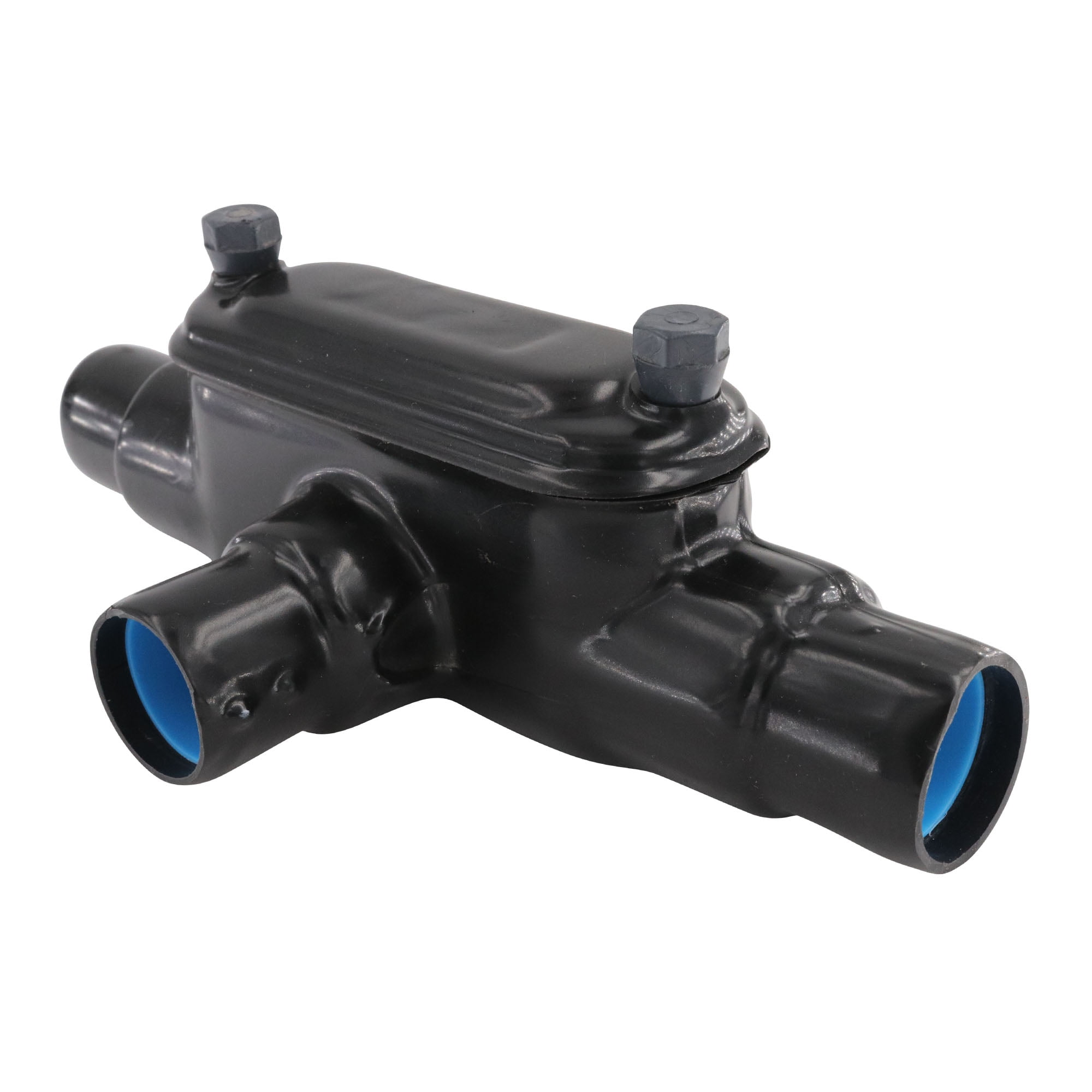 Calbond PV1000T38 PVC-Coated Conduit Body, Type-T, Iron, Form-8, 1-Inch ...