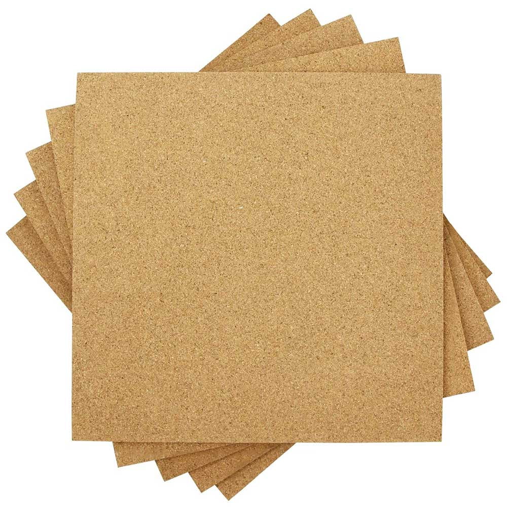 CALCA 12pcs Self-Adhesive Square Cork Board Tiles 12