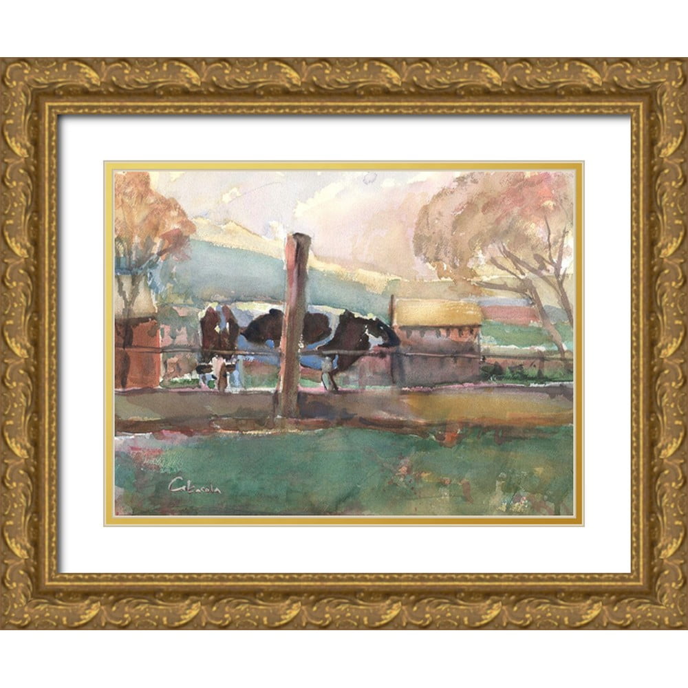 Calcasola, Stephen 24x19 Gold Ornate Wood Framed with Double Matting ...